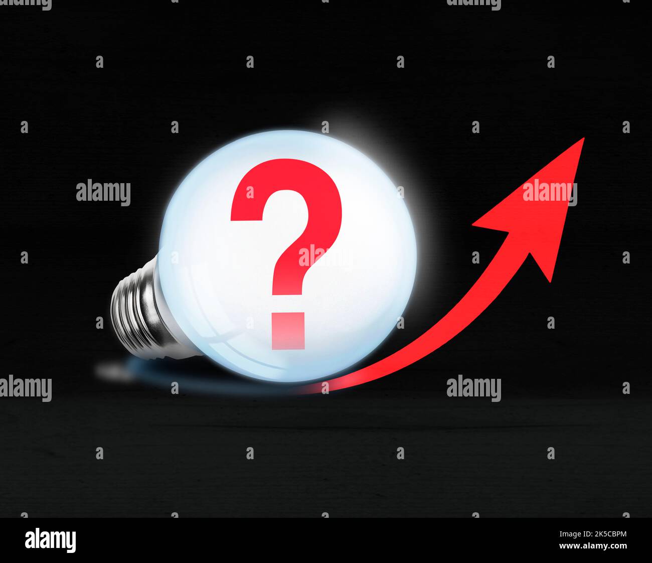 Light bulb idea arrow hi-res stock photography and images - Alamy