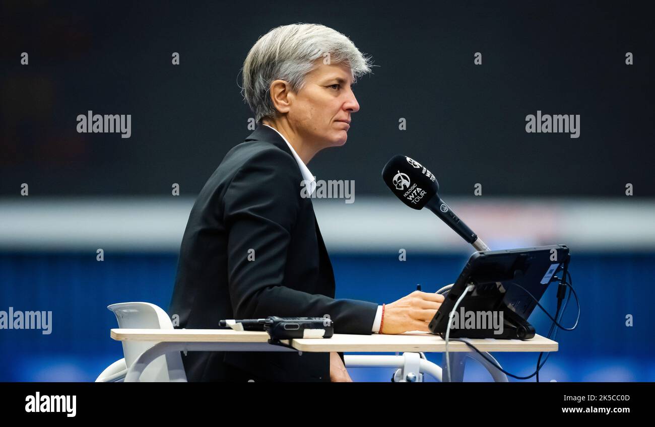 Marija Cicak during the second round of the 2022 Agel Open WTA 500 ...