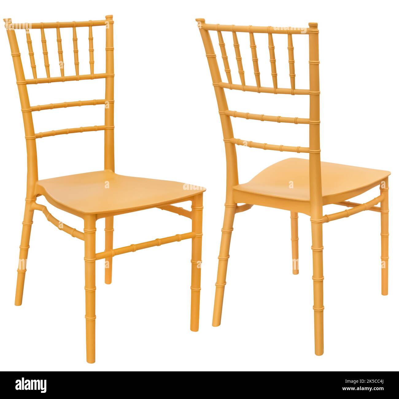 Modern stylish plastic chair in different angles. Isolated from the ...