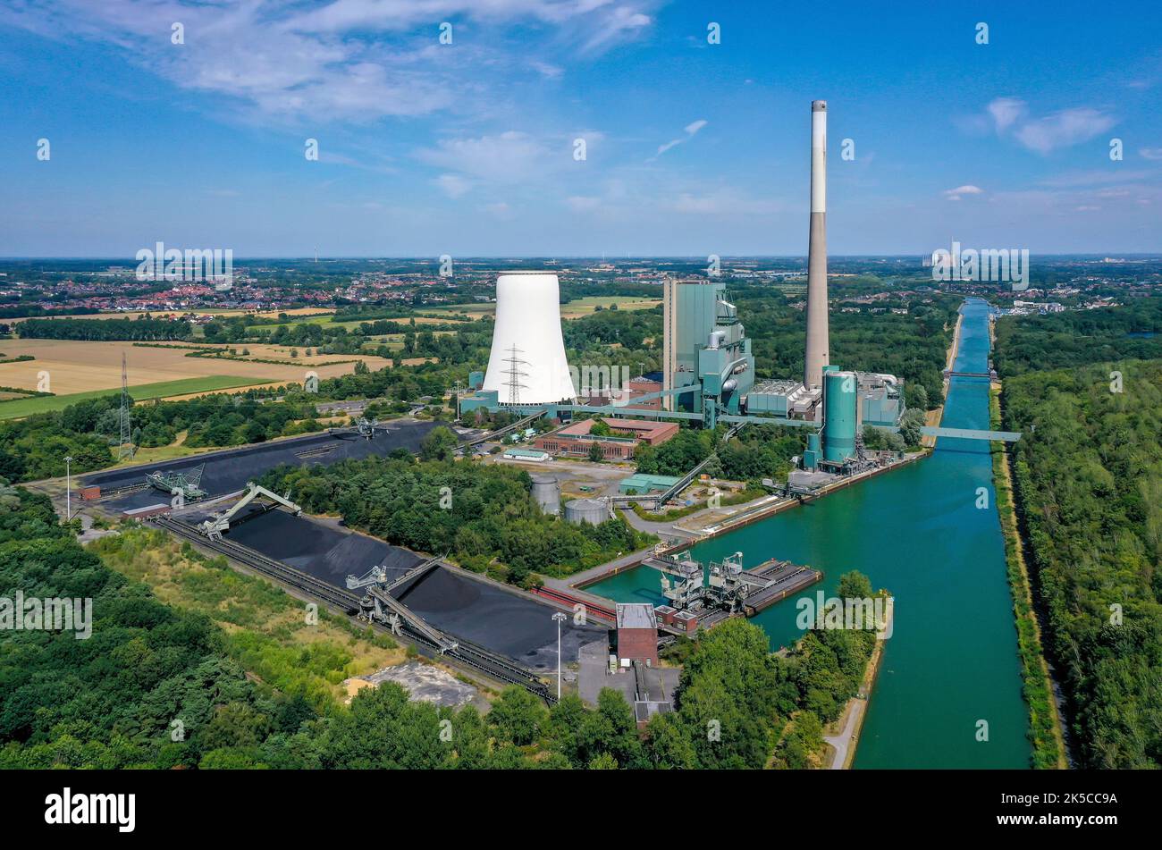 Coal-fired power plant, Steag Kraftwerk Bergkamen, North Rhine ...