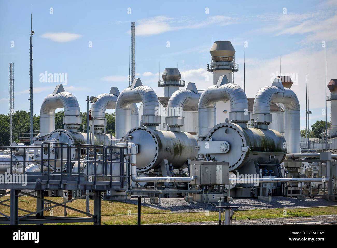 Natural gas compressor stadium and pumping station of Open Grid Europe ...