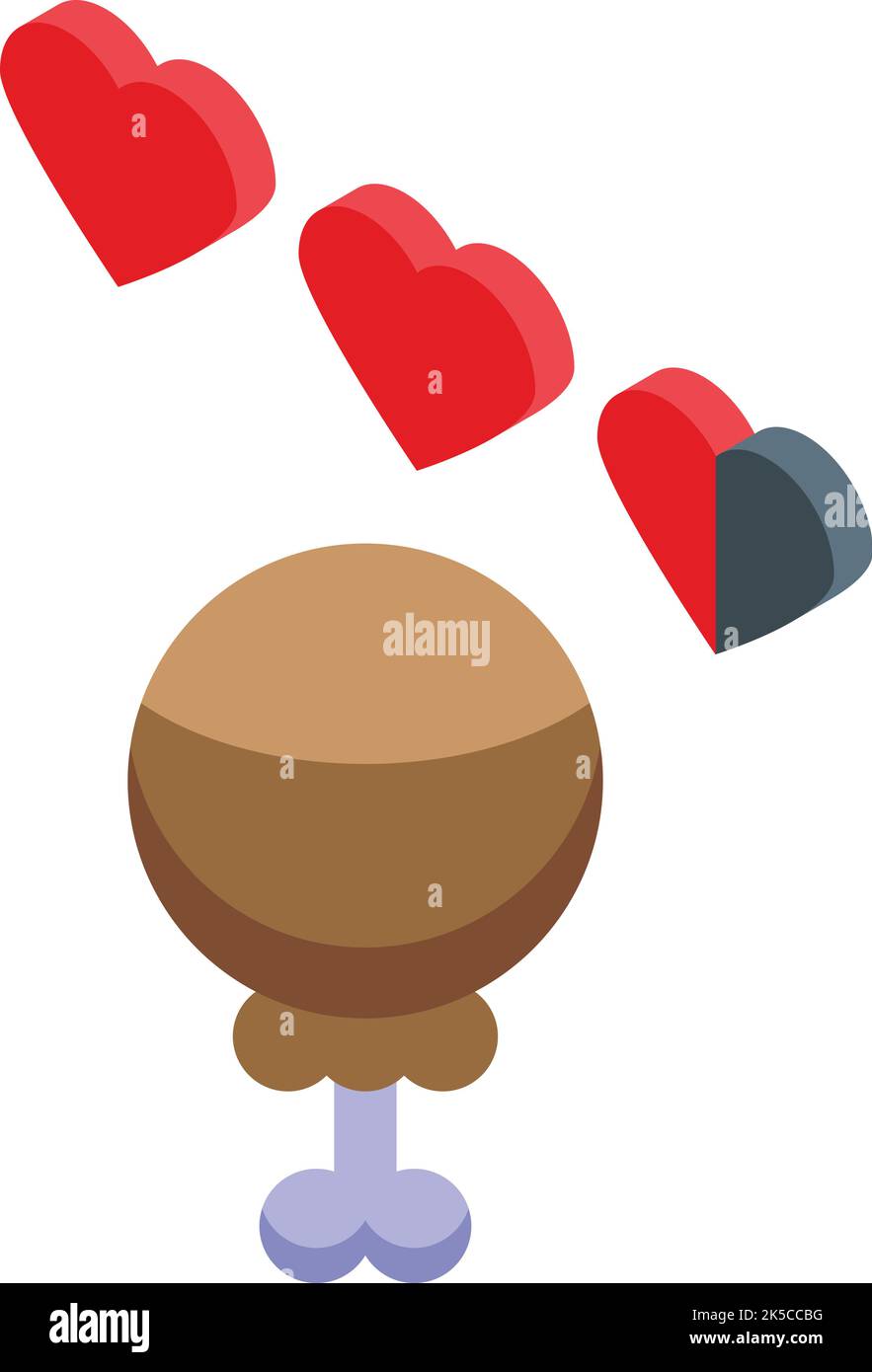 Heart life videogame icon isometric vector. Screen arcade. Video game ...