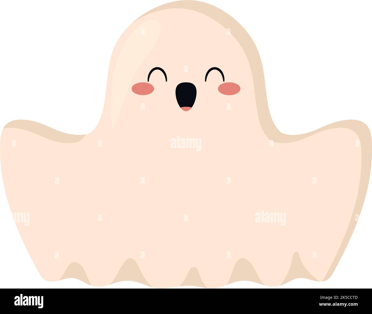 Smiling Ghost Illustration Stock Vector Image And Art Alamy