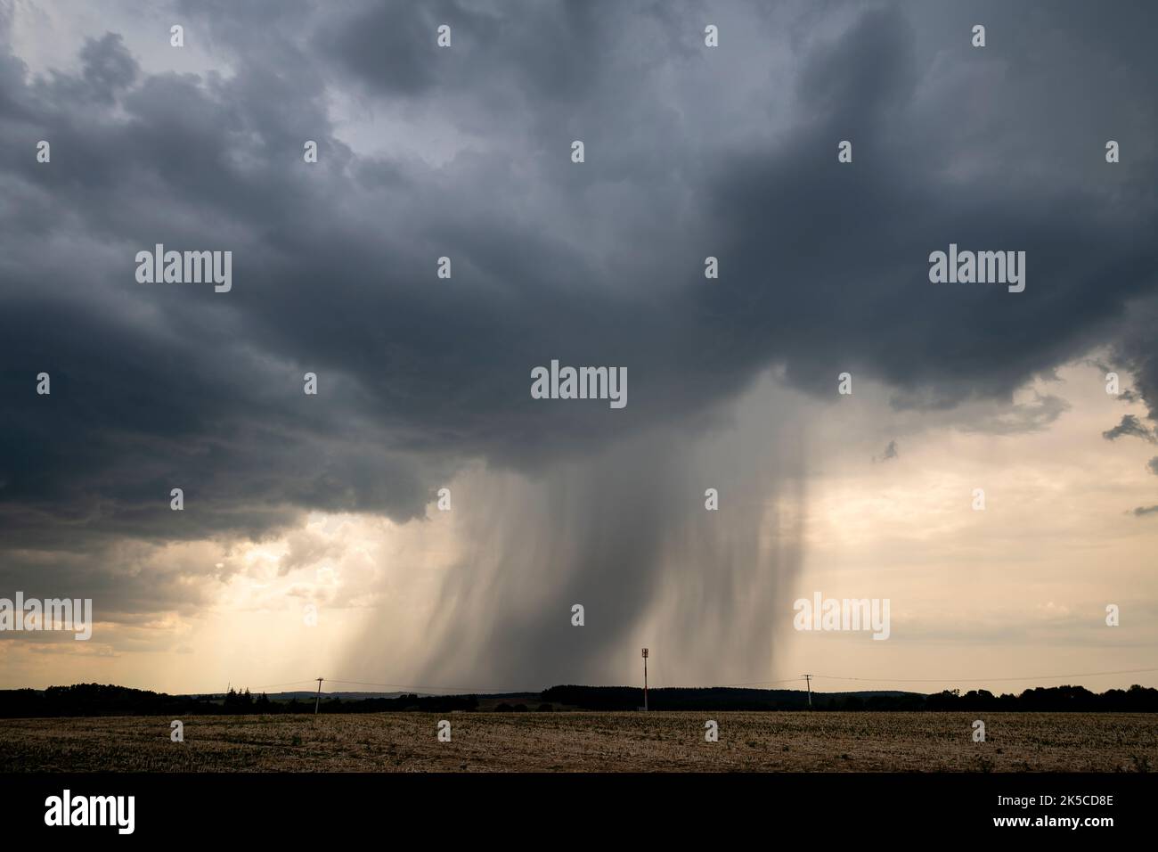 Thunderstorm cell with downburst near Jena Stock Photo - Alamy