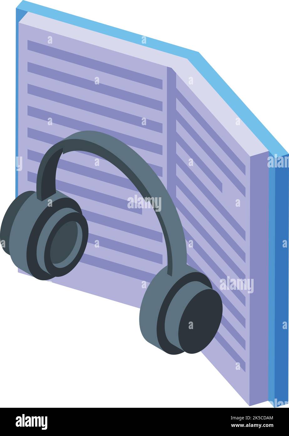 Audio book icon isometric vector. Children education. Baby class Stock ...