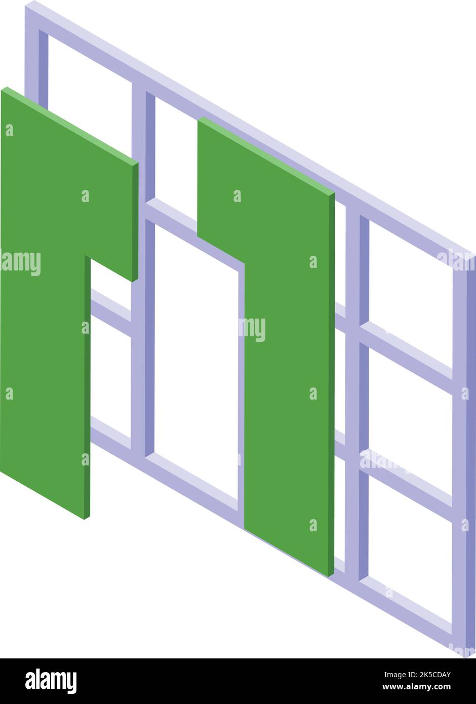 Drywall construction icon isometric vector. Wall house. Worker interior ...