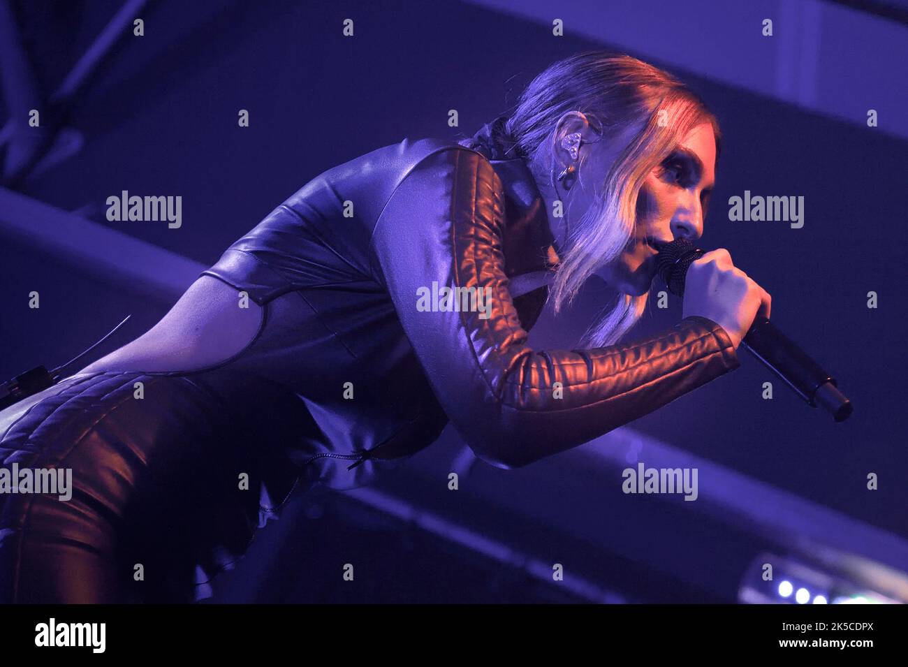 The Italian singer Mara Sattei, pseudonym of Sara Mattei, during the ...