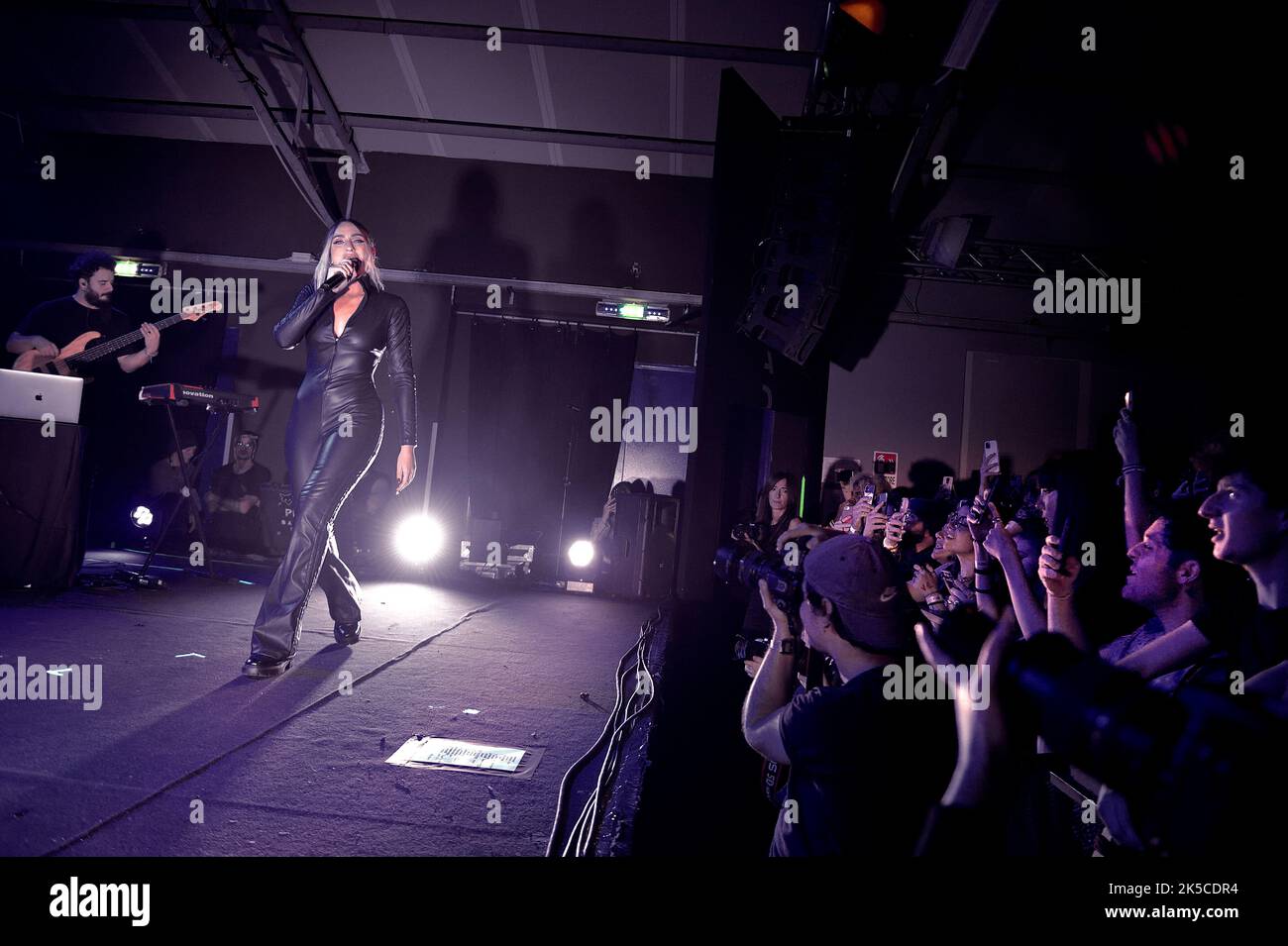 The Italian singer Mara Sattei, pseudonym of Sara Mattei, during the ...