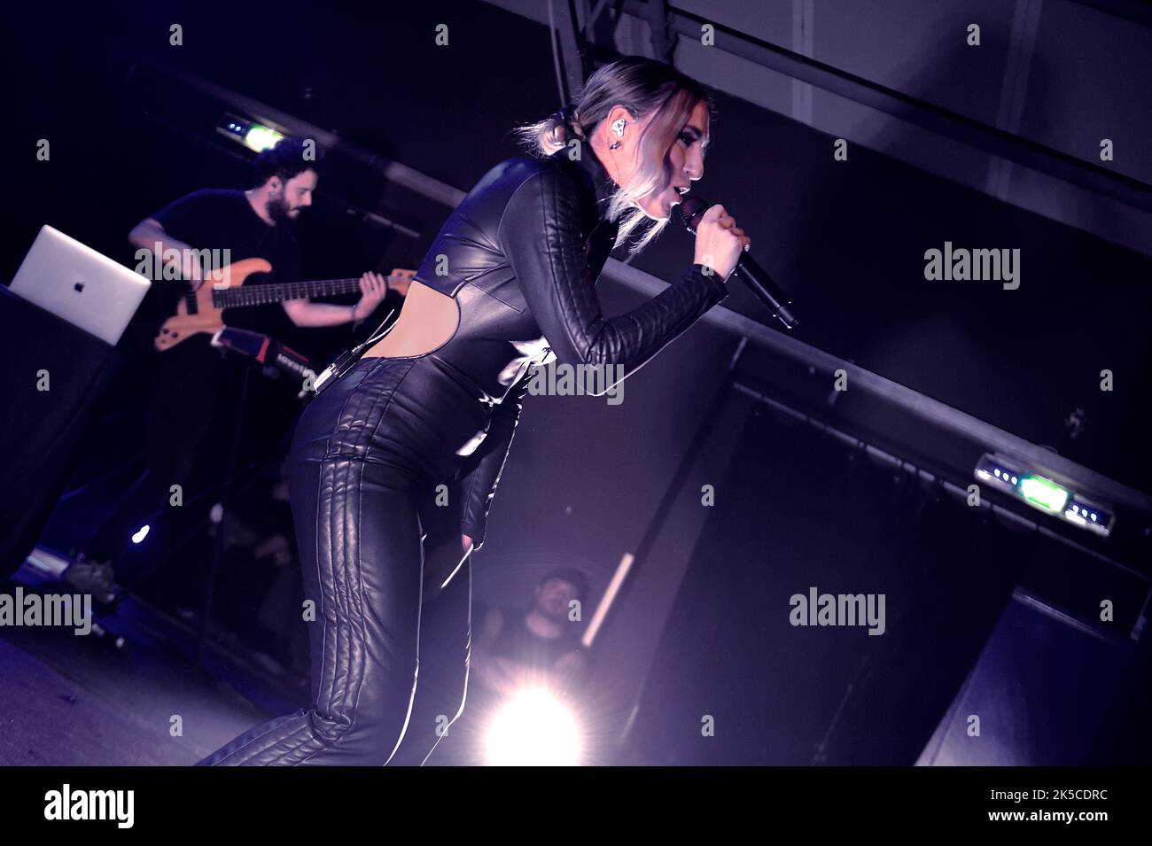 The Italian singer Mara Sattei, pseudonym of Sara Mattei, during the ...