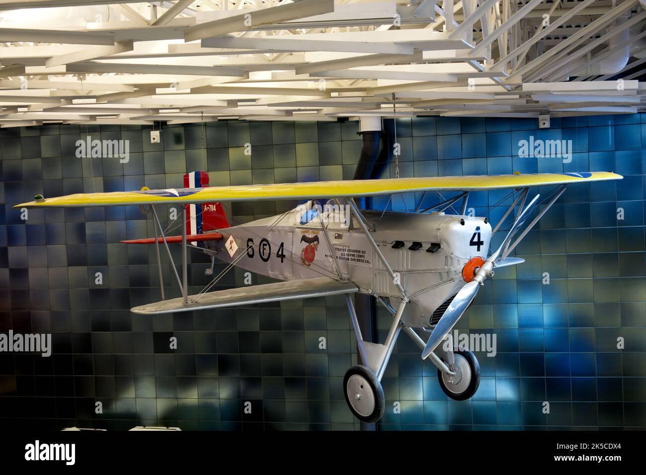 A Boeing Model 15 Aircraft model inside the Sculpture Air and Space ...