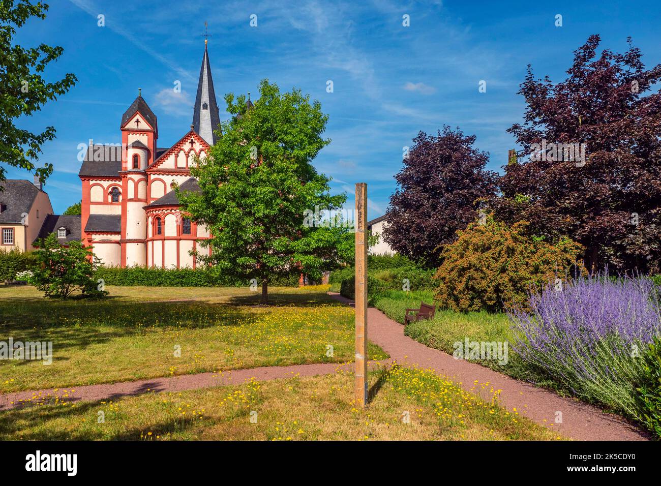 Basilica of St. Peter and Parish Garden, Merzig, Saar Valley, Saarland ...