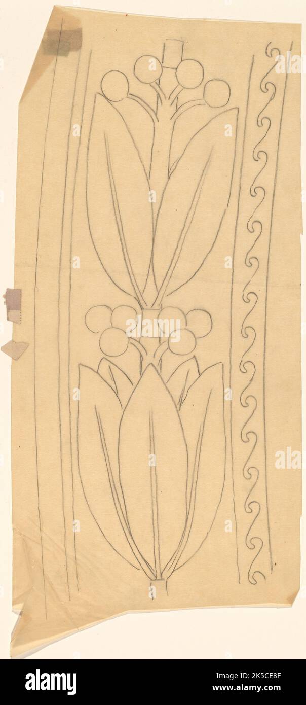 Tracing of a Border Design, 1890/1897 Stock Photo - Alamy