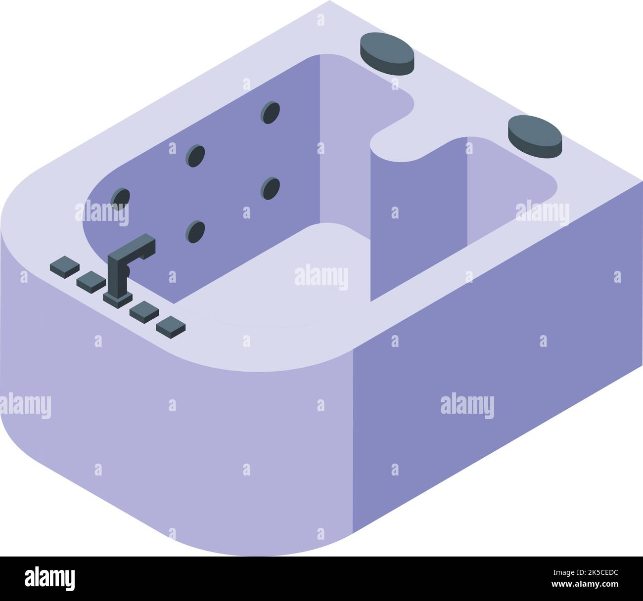 Hospital hydro massage icon isometric vector. Spa health. Pool tub ...