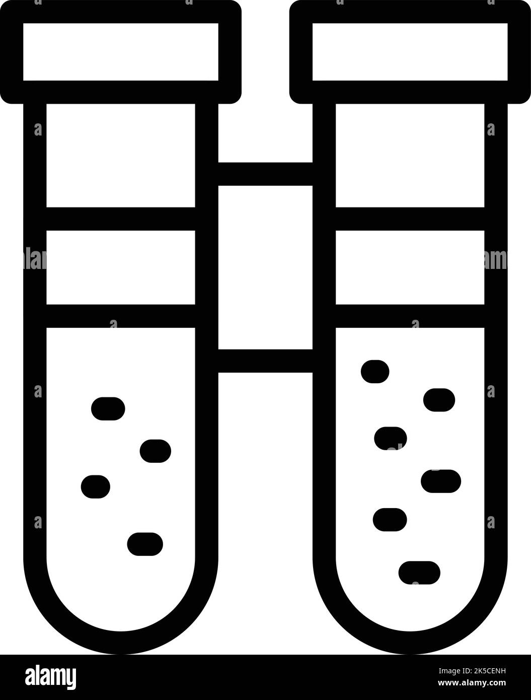 Skin test tube icon outline vector. Clinic health. Doctor cancer Stock ...