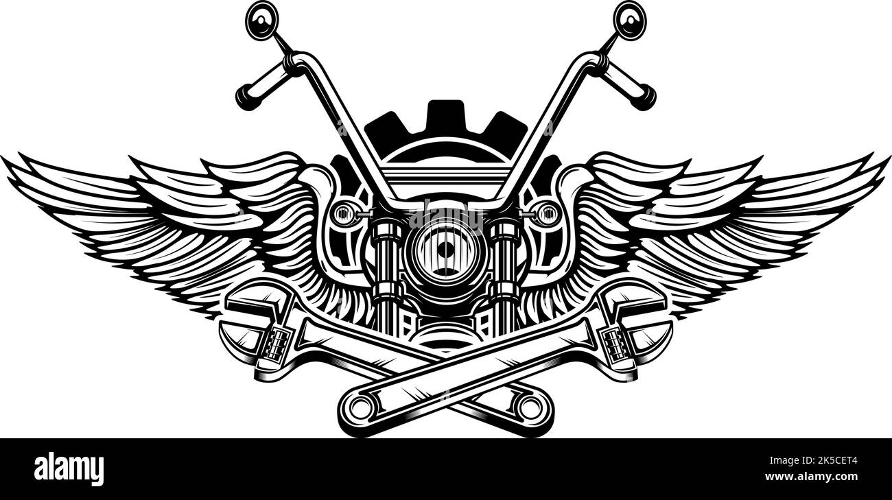 Motorcycle insignia Black and White Stock Photos & Images - Alamy