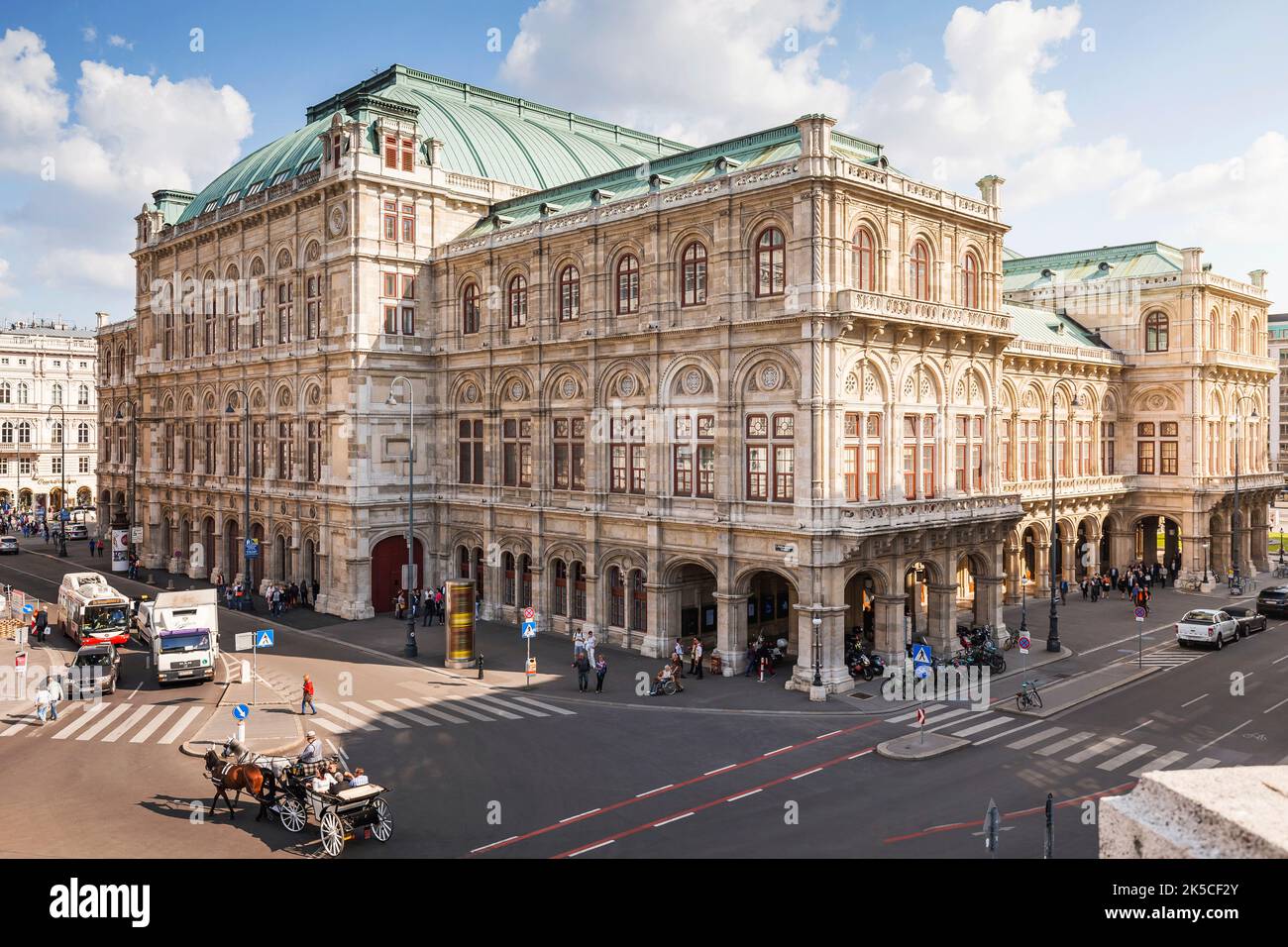 Opera House Vienna State Opera seen from the Albertina in the 1st ...