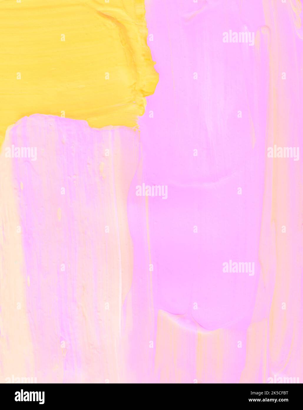 Abstract pastel pink and yellow background. Brush strokes on paper ...