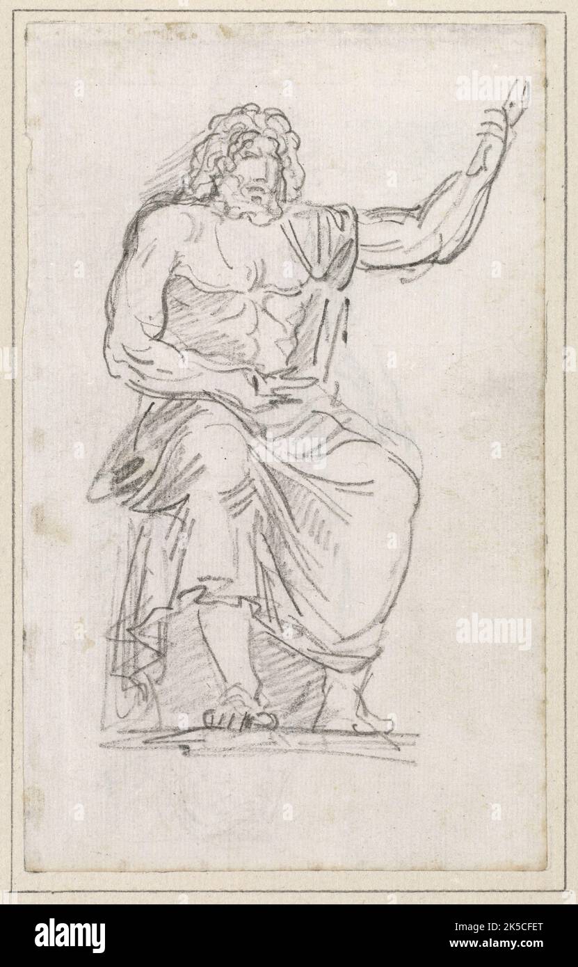 Statue of Jupiter, Seated [recto], 1754/1765 Stock Photo - Alamy