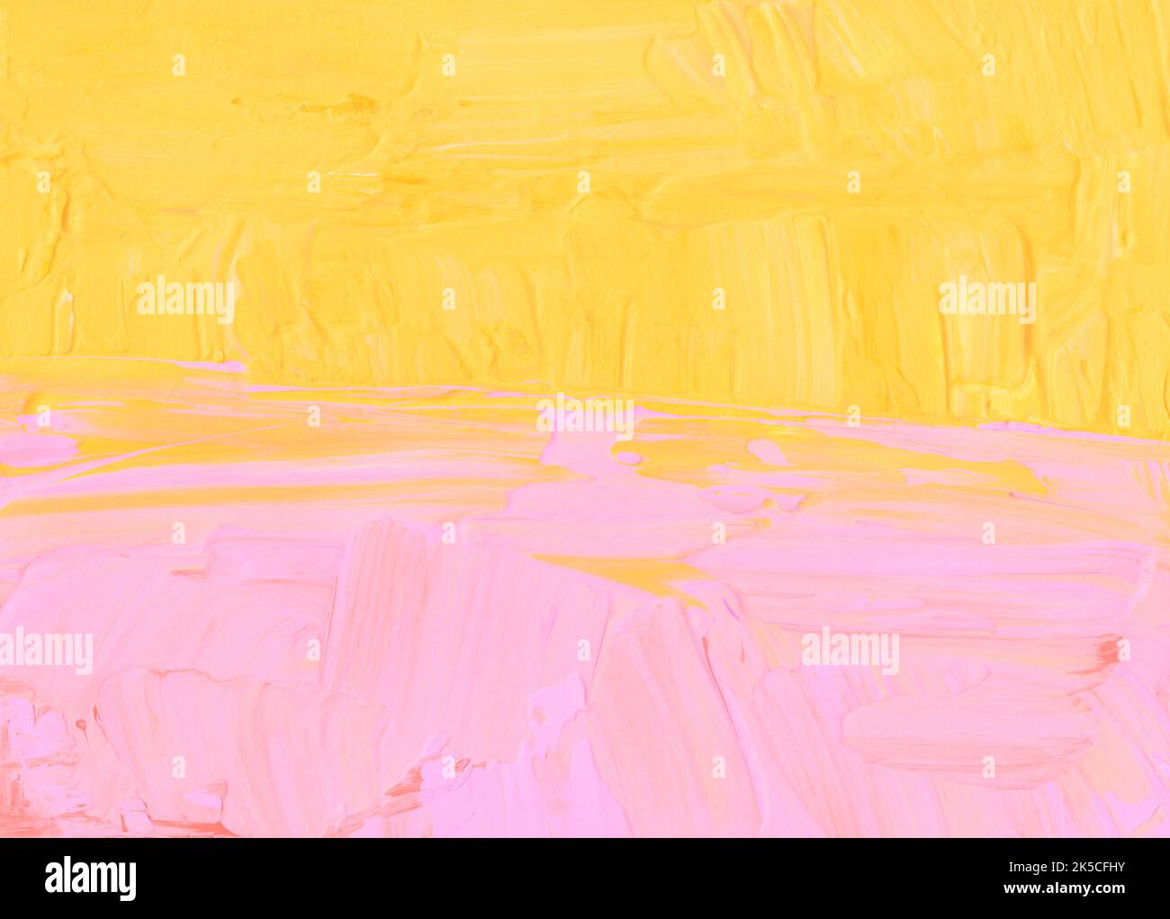 Abstract pastel pink and yellow background. Brush strokes on paper ...