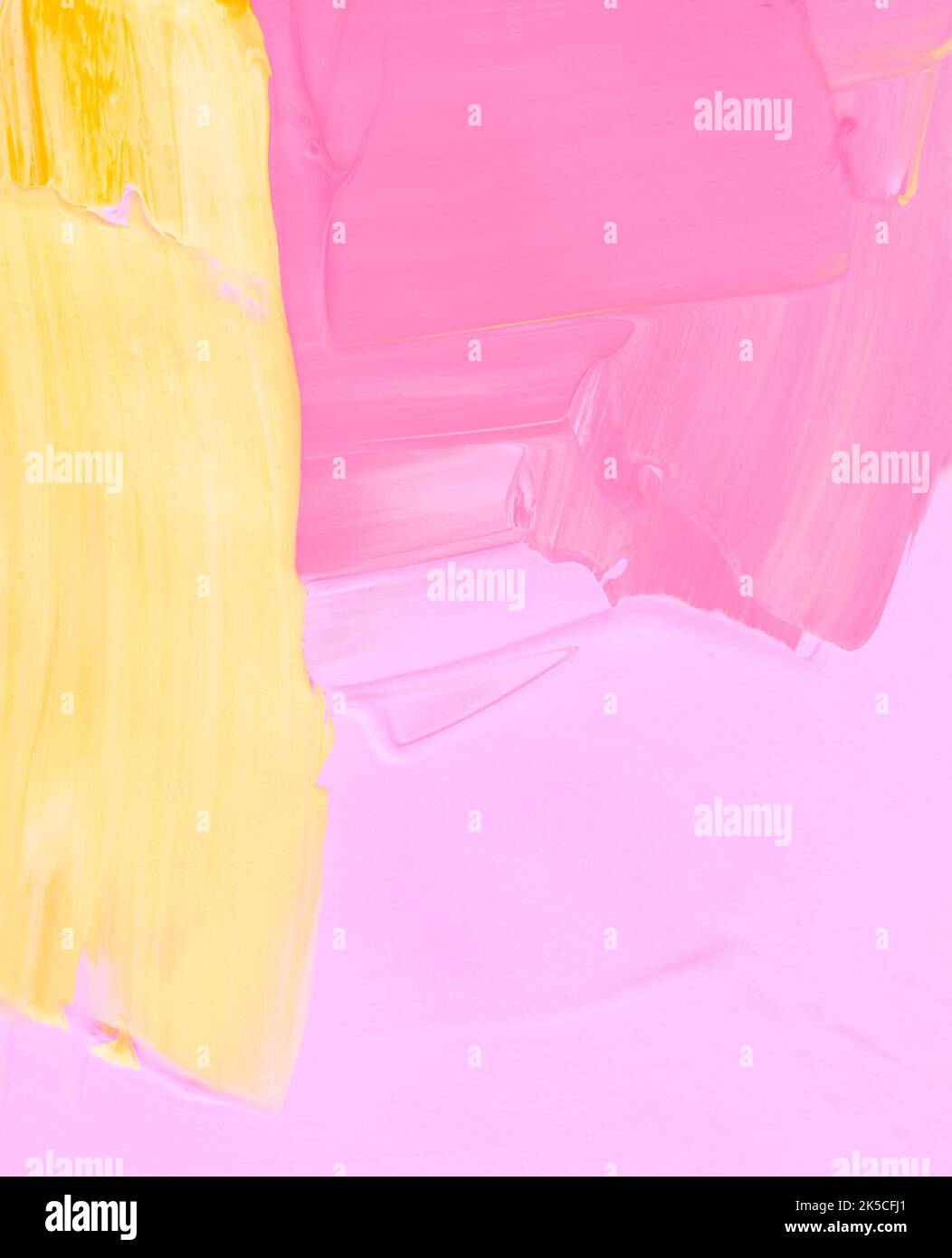 Abstract pastel pink and yellow background. Brush strokes on paper ...