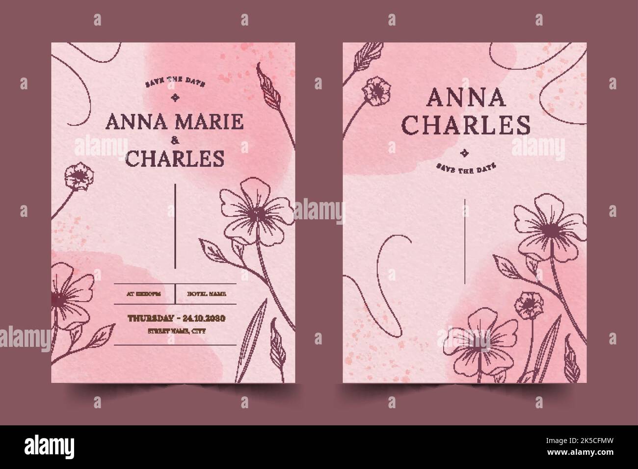 hand drawn linear engraved wedding elements vector design illustration Stock Vector Image & Art ...