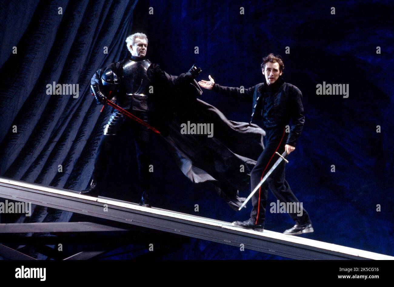 l-r: Russell Enoch (Ghost), Mark Rylance (Hamlet) in HAMLET by ...