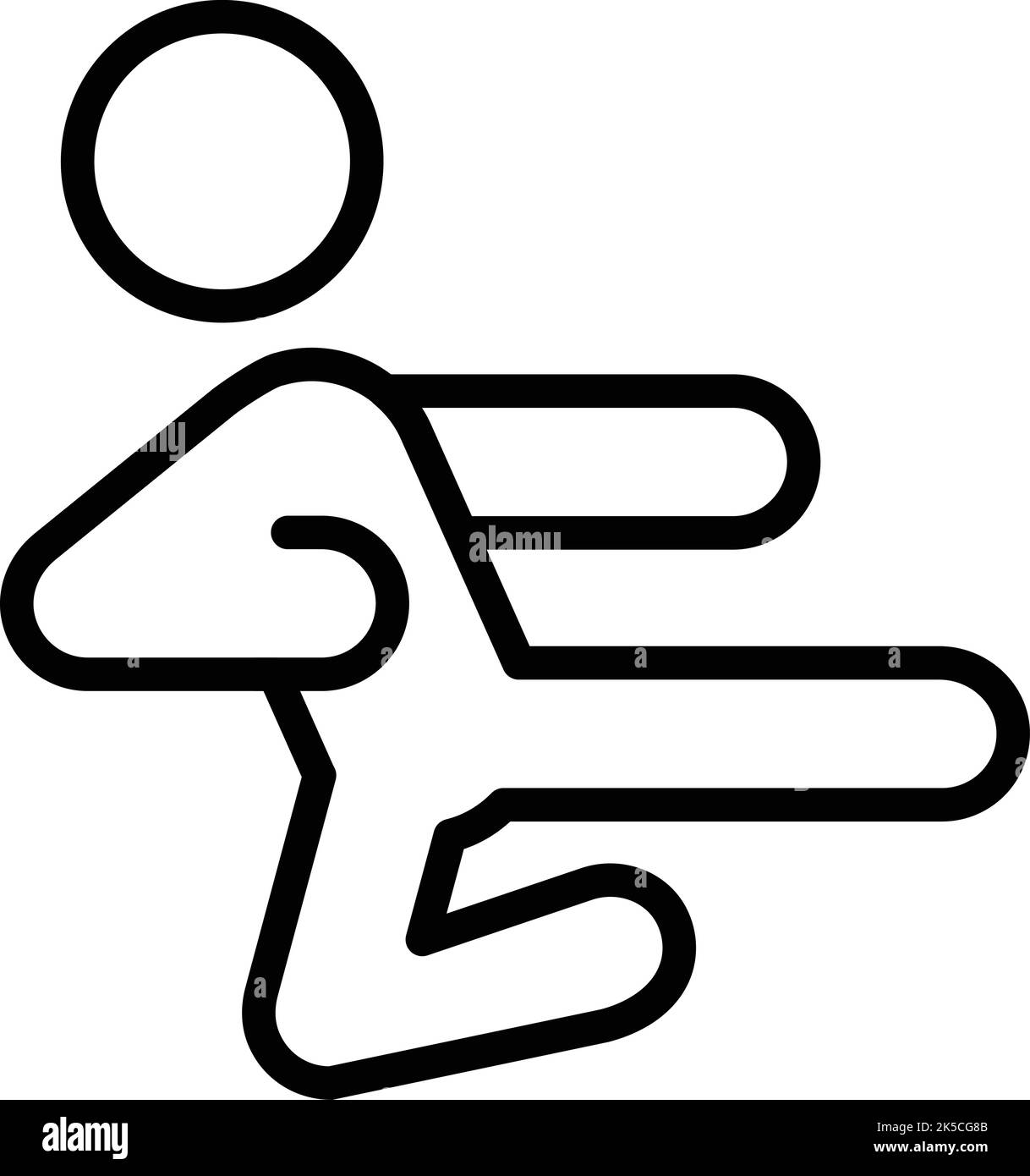 Air leg kick icon outline vector. People defense. Martial attack Stock ...