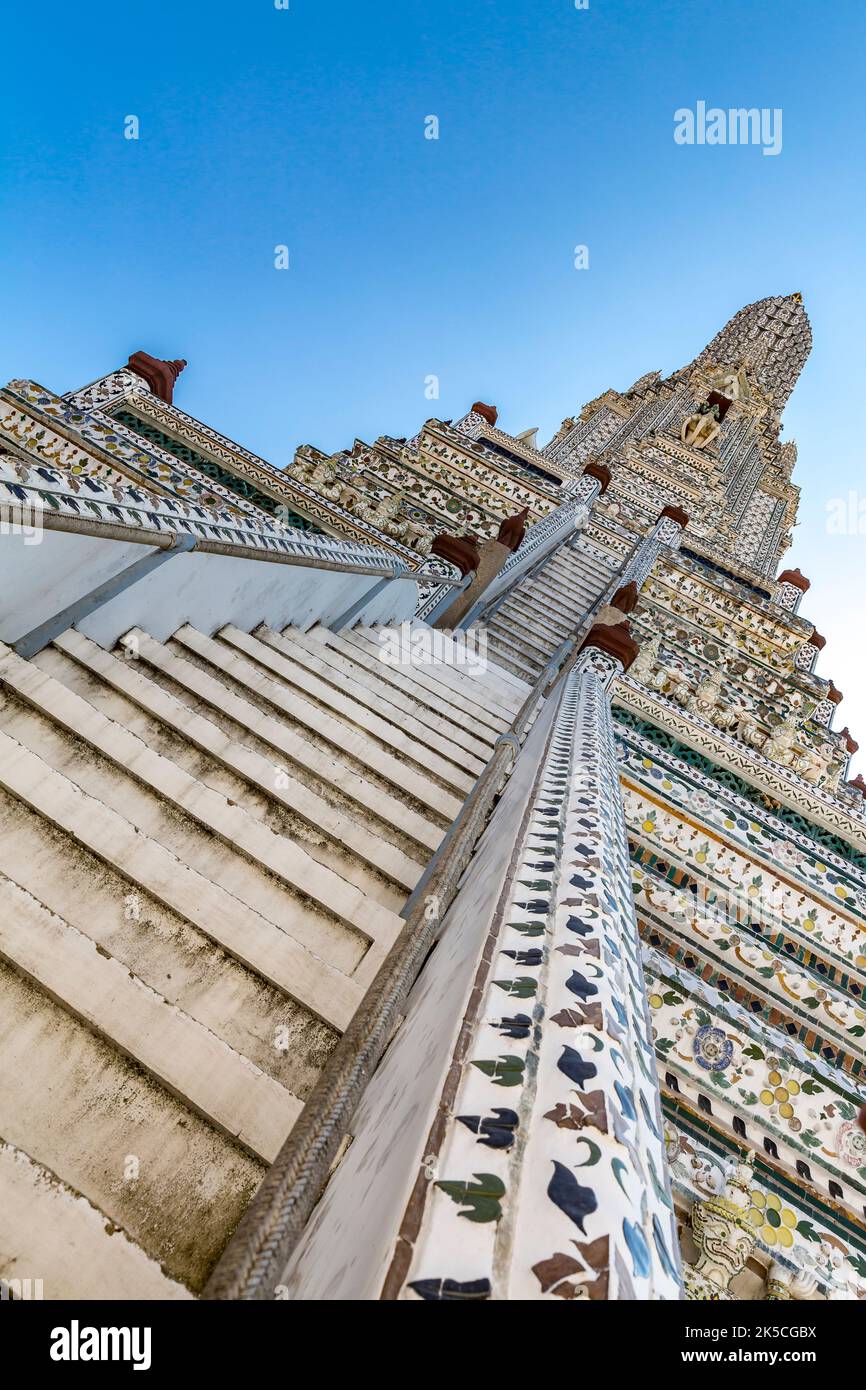 Great Temple Tower, Phra Prang, Wat Arun, Temple of Dawn, Bangkok ...