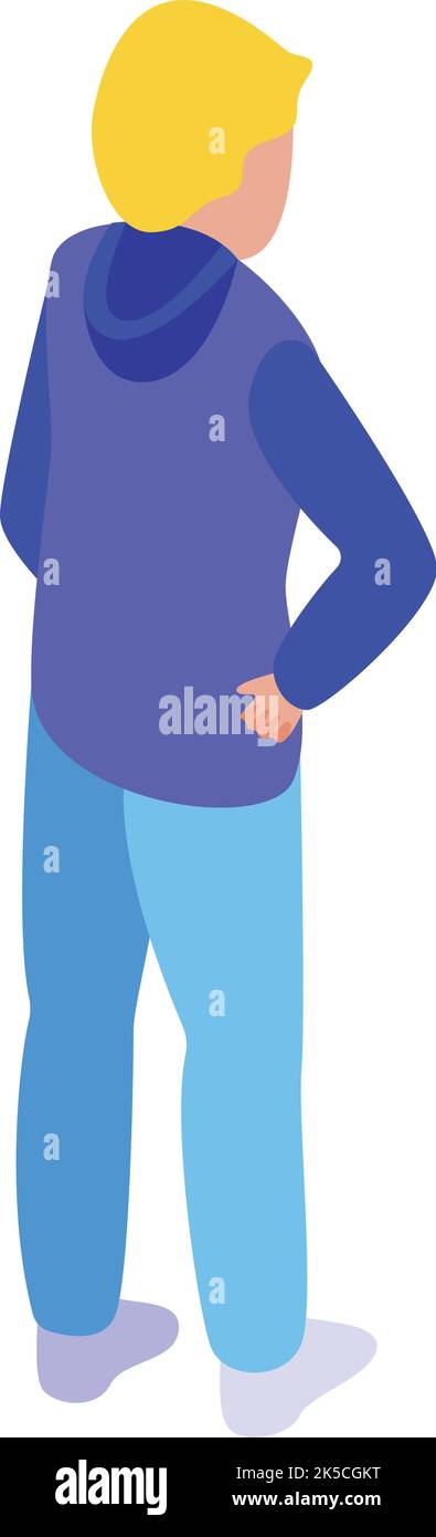 Fashion street boy icon isometric vector. Cute child. Kid outfit Stock ...