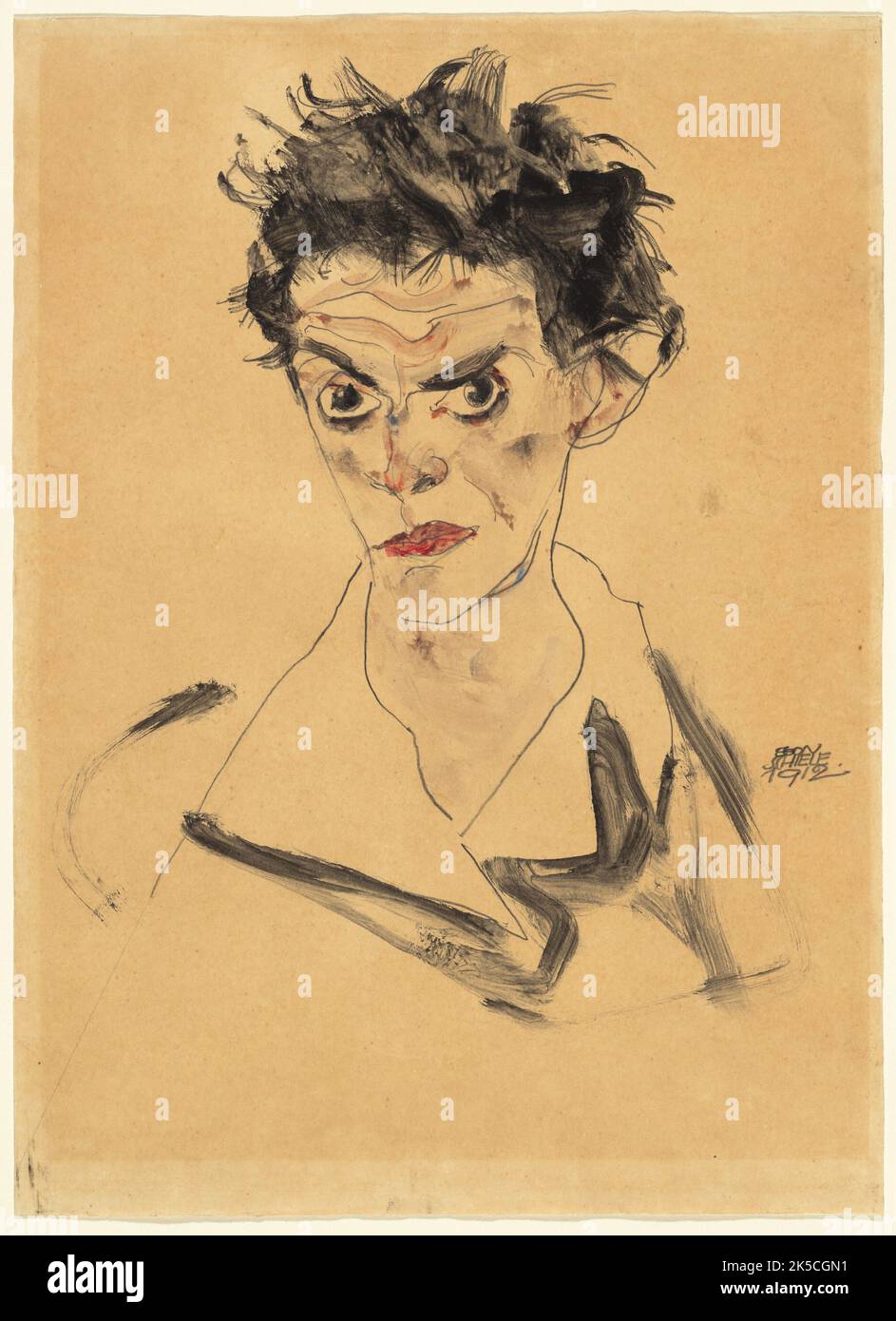 Egon schiele self portrait in hi-res stock photography and images - Alamy
