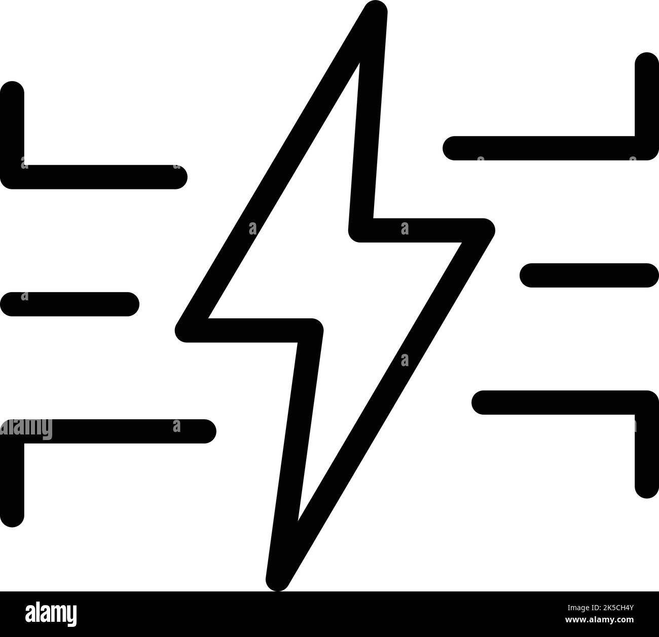 Bolt comfort zone icon outline vector. Leaving escape. Success courage ...