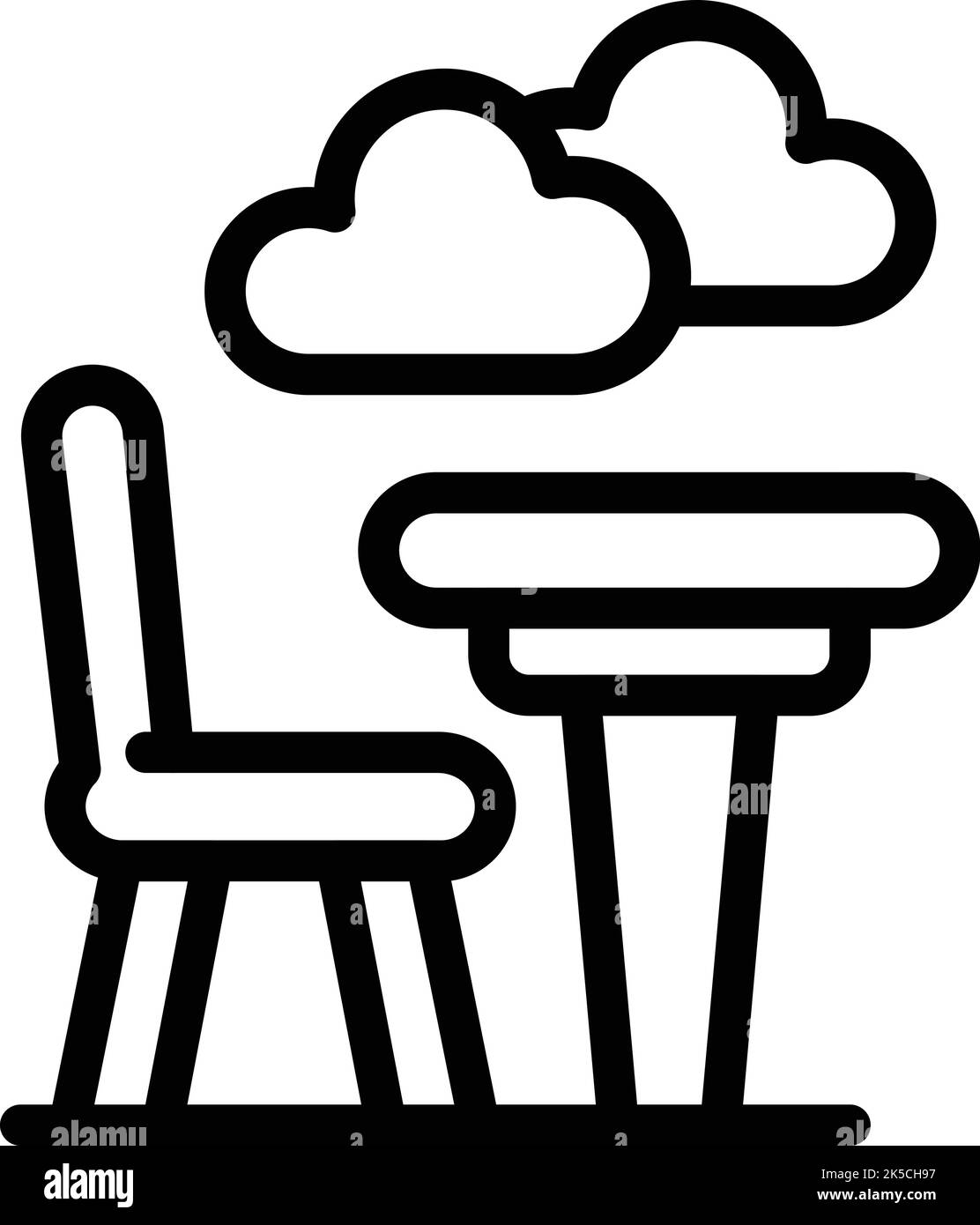 School table comfort zone icon outline vector. Change work. People fear ... School table comfort zone icon outline vector. Change work. People fear ...
