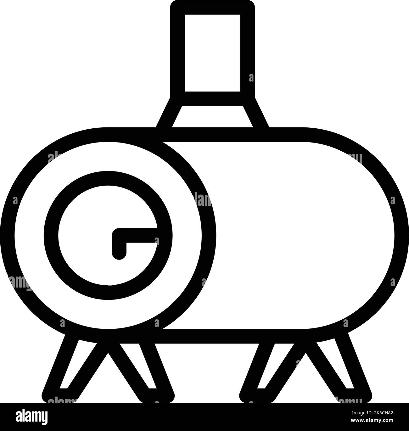 Roll furnace icon outline vector. Industrial stove. Log heat Stock Vector Image & Art - Alamy