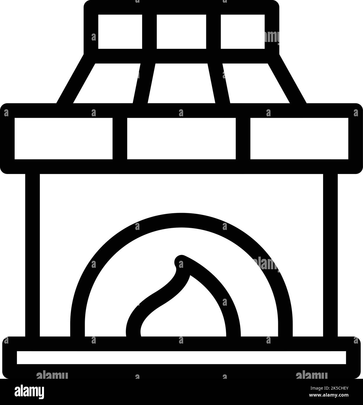 Industrial furnace icon outline vector. Gas burning. Industry stove ...