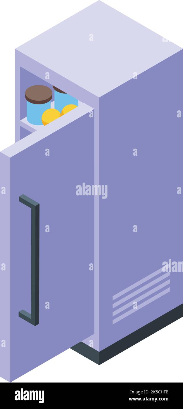 Home care services fridge icon isometric vector. Old patient. Help ...