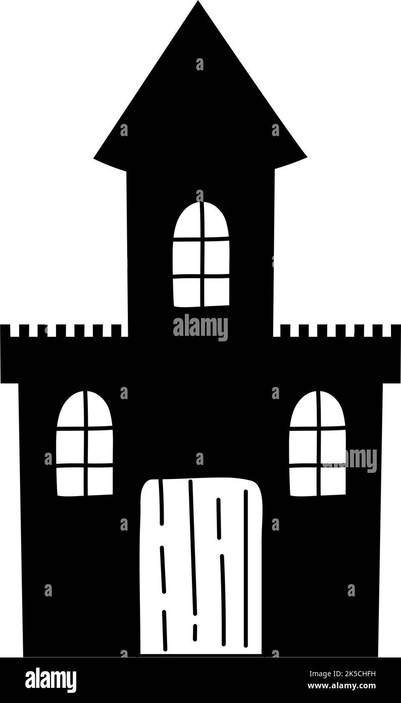 black castle illustration Stock Vector Image & Art - Alamy
