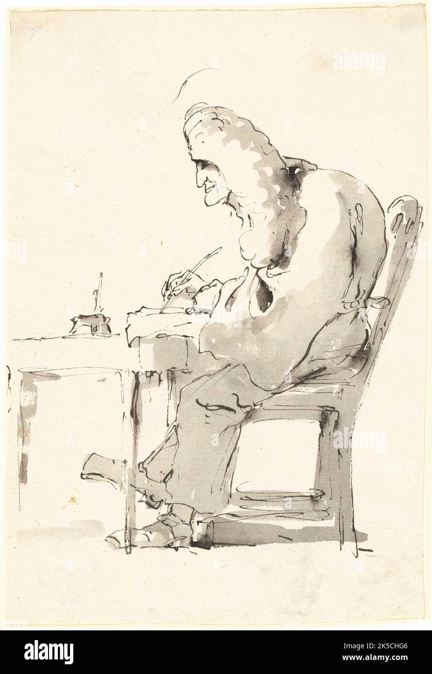 18th century man writing at desk hi-res stock photography and images ...