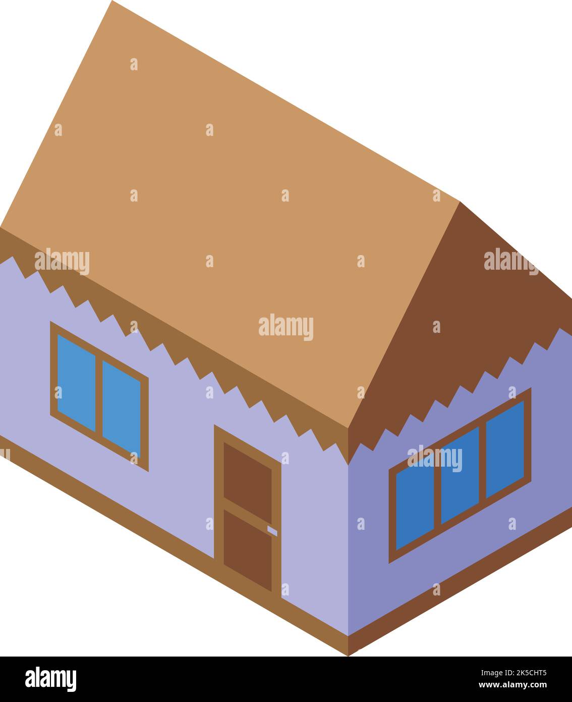 Bungalow house icon isometric vector. Tropical sea. Cabin summer Stock ...