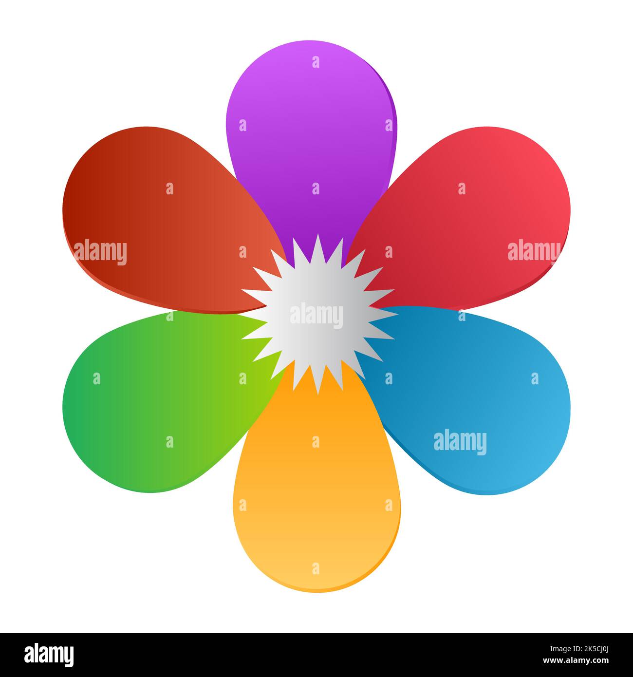 Abstract Rainbow Flower Vector Illustration Stock Vector Image & Art ...