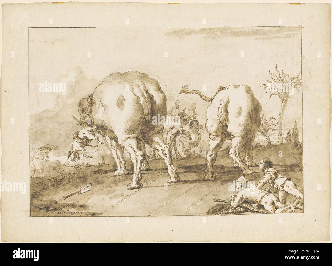 Ink drawing of elephants hi-res stock photography and images - Alamy