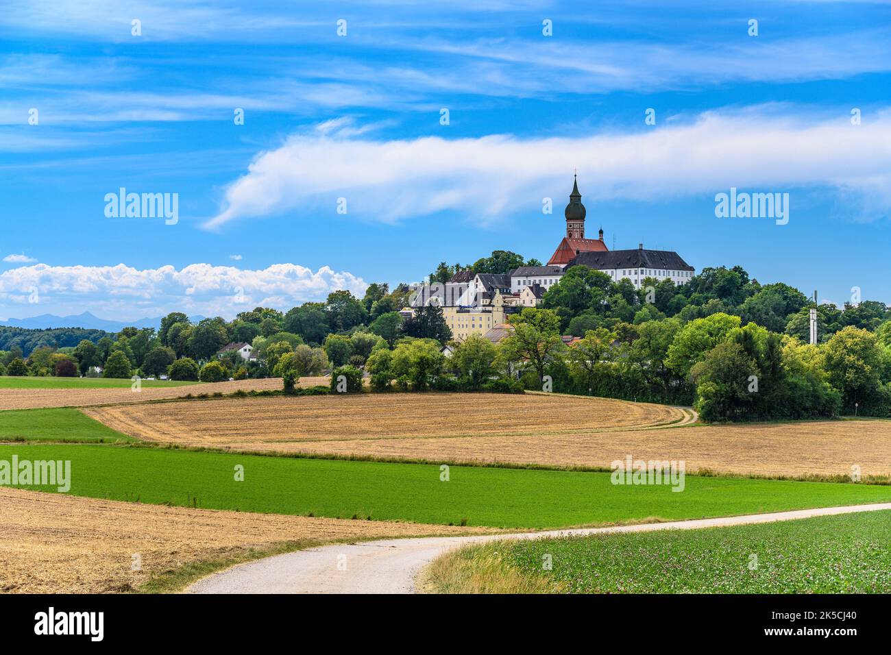 Germany, Bavaria, Fünfseenland, Andechs, Andechs Monastery Stock Photo ...