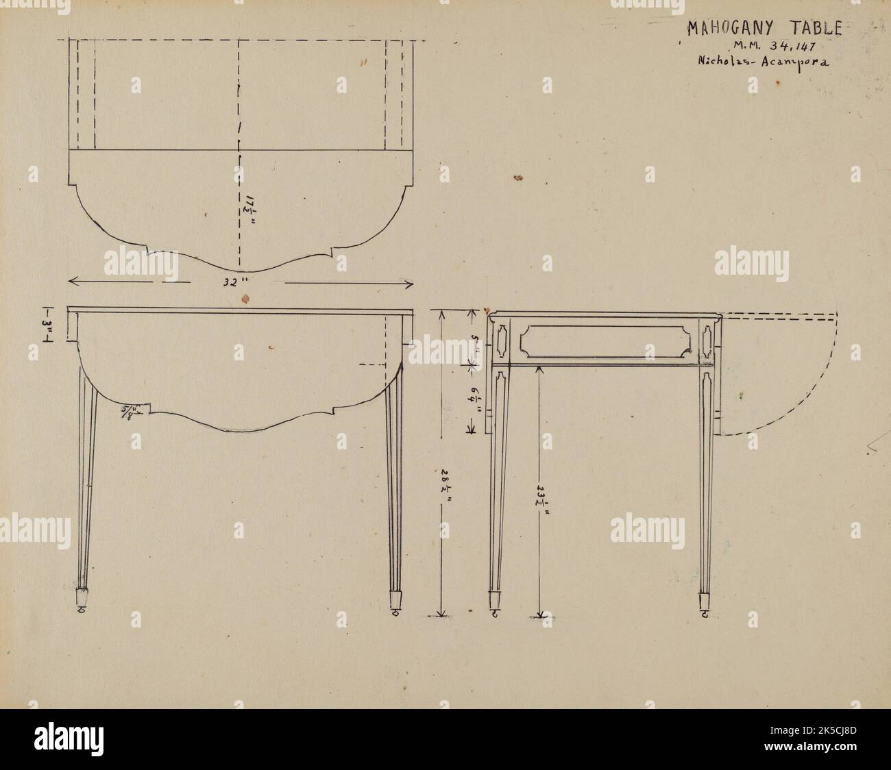 Table, c. 1936 Stock Photo - Alamy