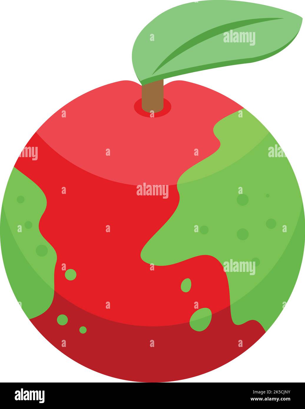 Red apple contaminated icon isometric vector. Food bacteria. Safety ...