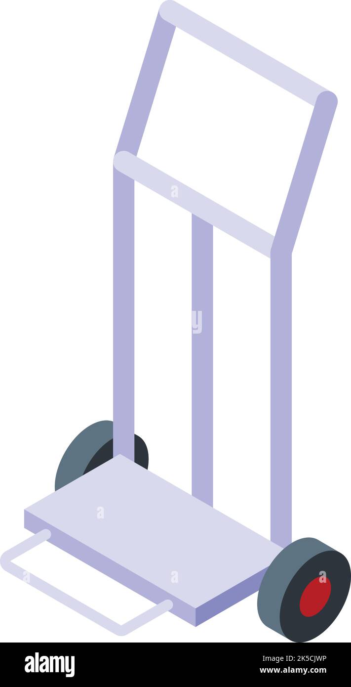 Tourism trolley icon isometric vector. Airport travel. Cart bag Stock ...