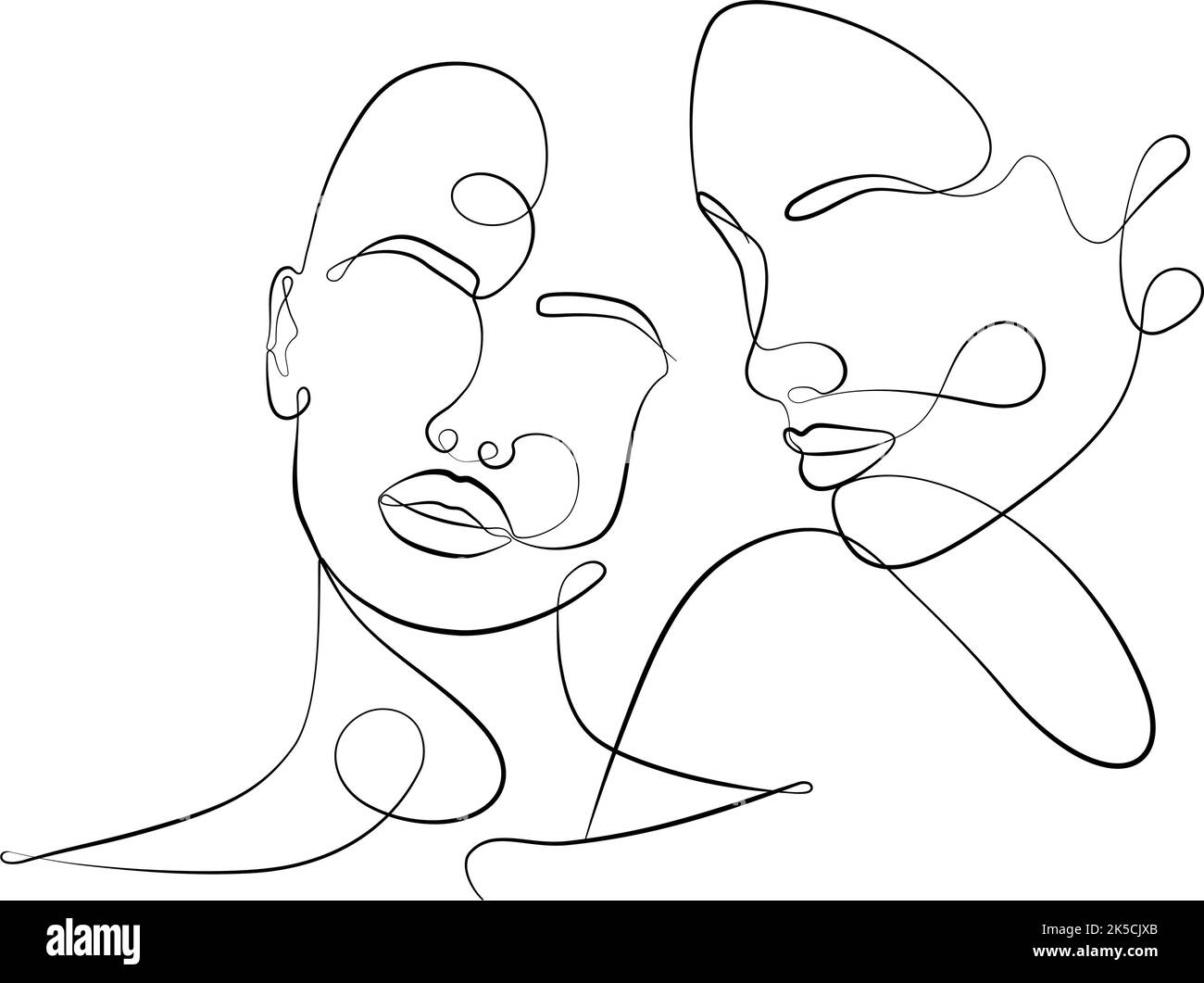 Minimalist line art women Cut Out Stock Images & Pictures - Alamy