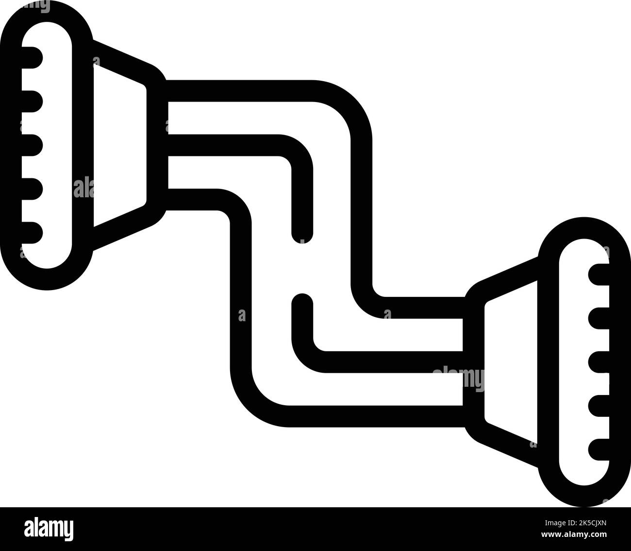 Hand tracker icon outline Black and White Stock Photos & Images - Alamy