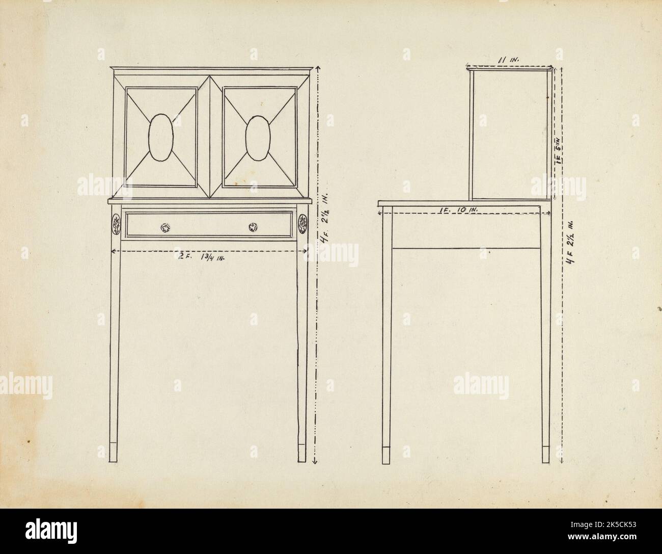 Drawing plan 1950s hi-res stock photography and images - Alamy
