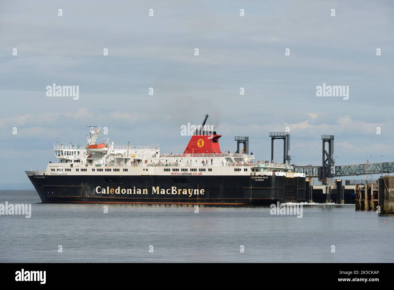 The Caledonian MacBrayne ferry 'Caledonian Isles' leaving the pier in ...