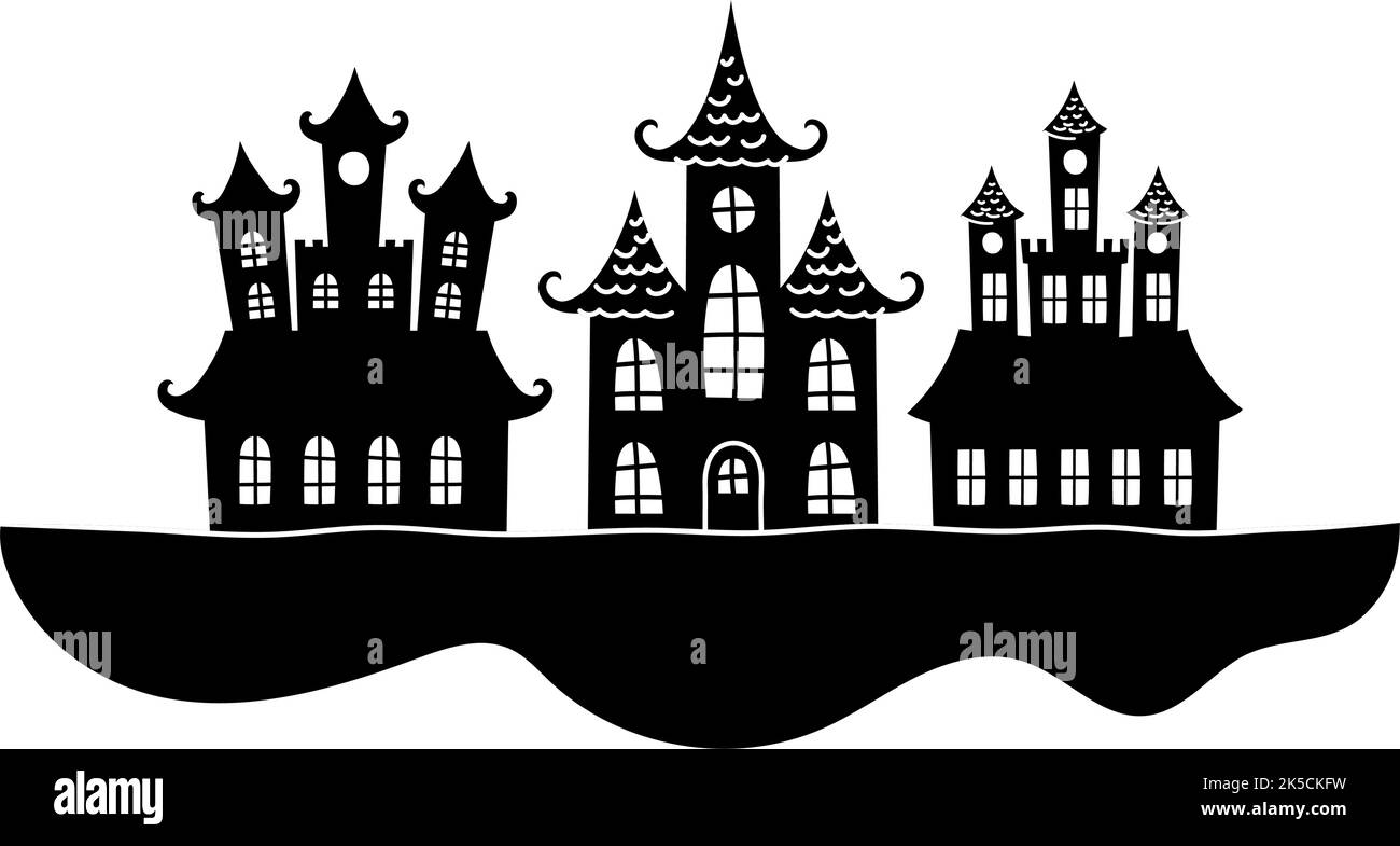 black castles illustration Stock Vector Image & Art - Alamy