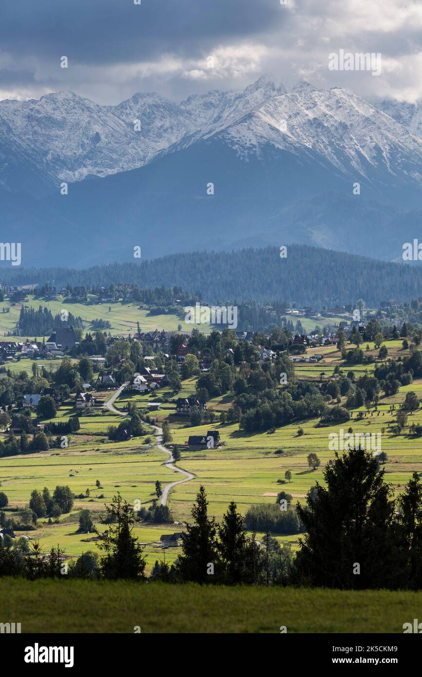 Europe, Poland, Lesser Poland, Tatra Mountains, Podhale, view from ...